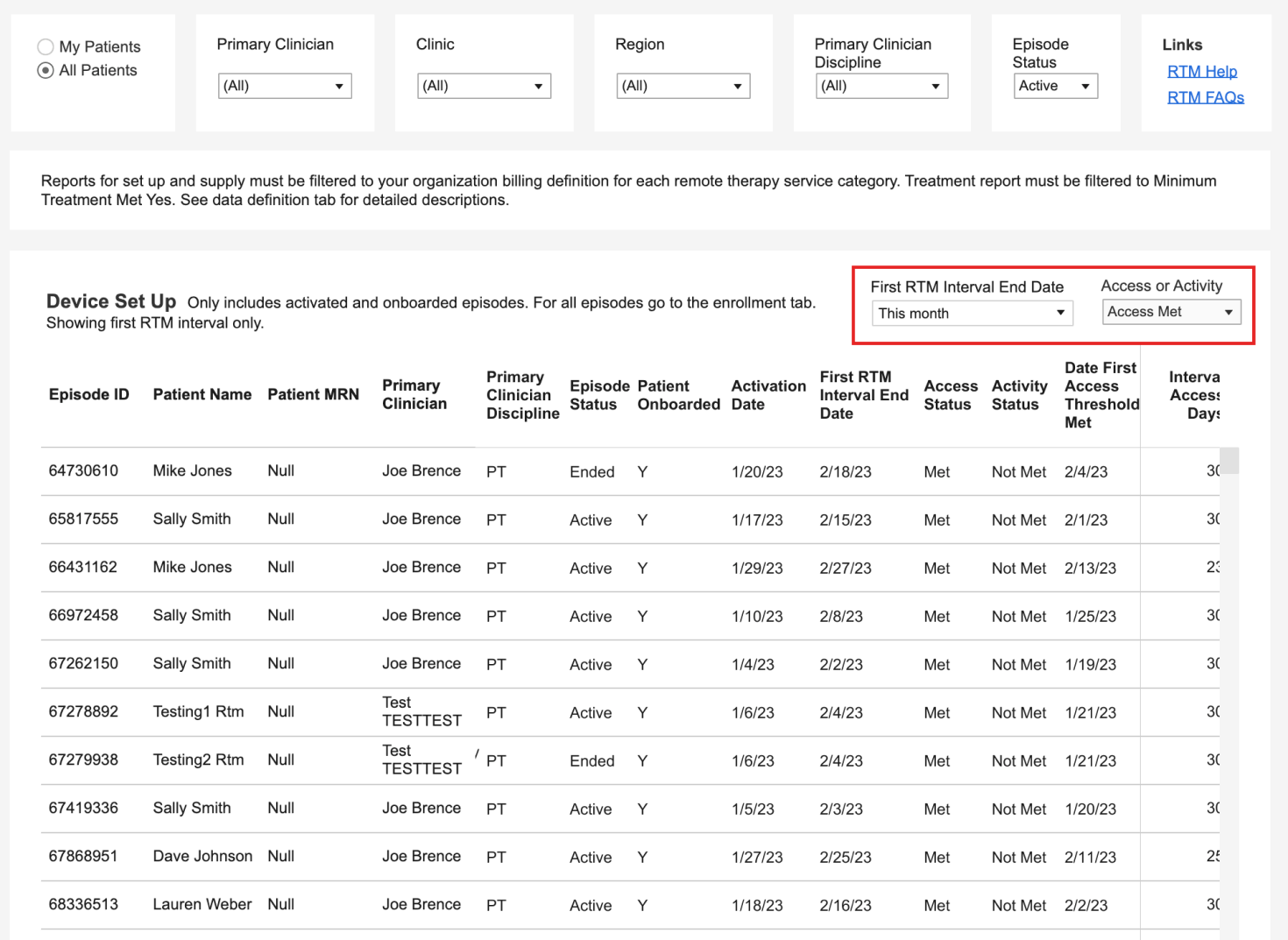 How do I identify HEP patients who are eligible for RTM reimbursement ...