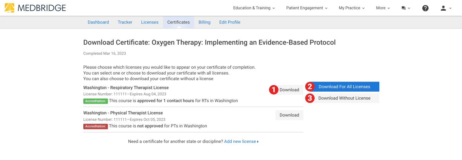 How do I download a certificate? – Medbridge Help Center