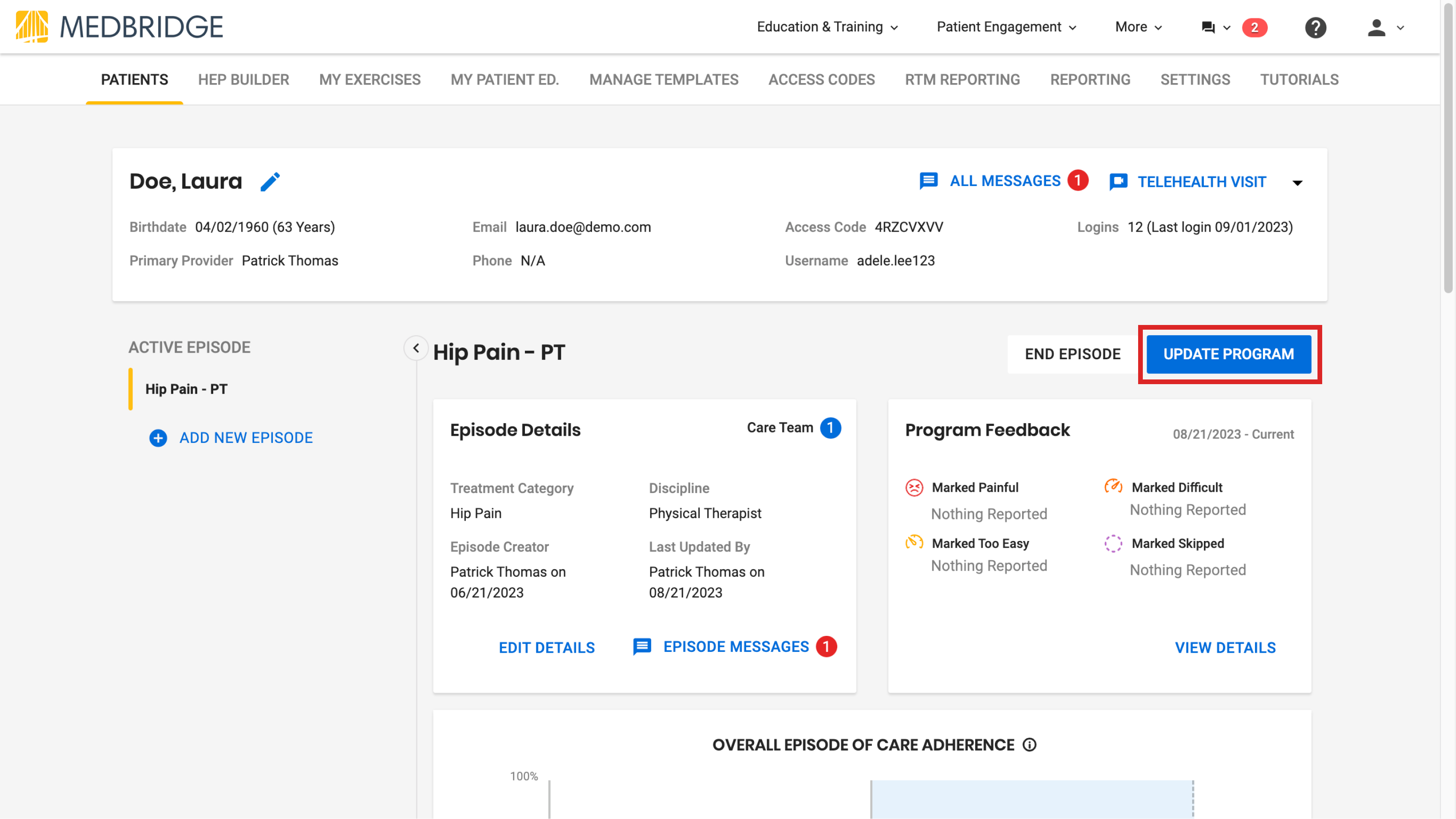 Medbridge and NetHealth Therapy Integration – MedBridge Help Center