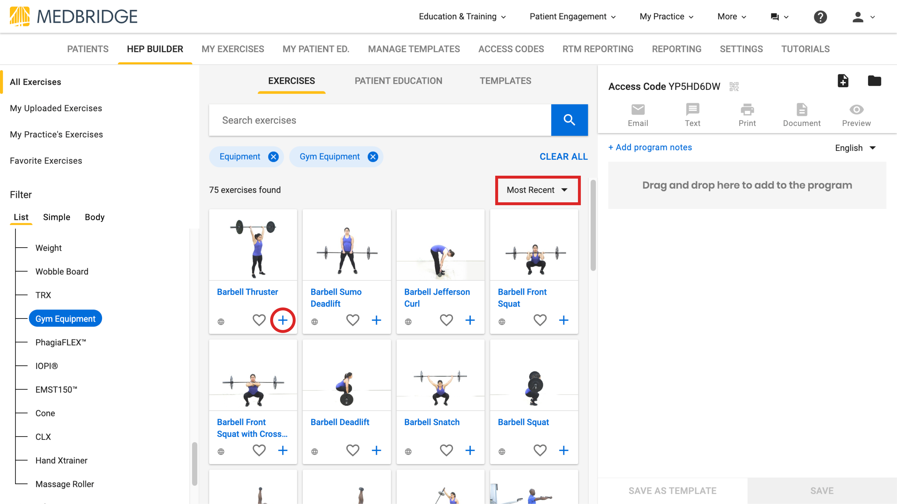 Progressing Strength with Gym Equipment Exercises – MedBridge Help Center