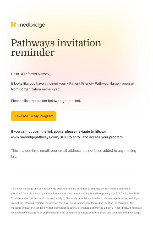 What emails and text messages are sent to patients from Pathways ...